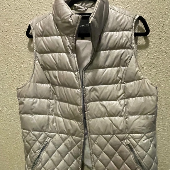 Talbots | Jackets & Coats | Talbots Silver Puffer Vestsizel | Poshmark